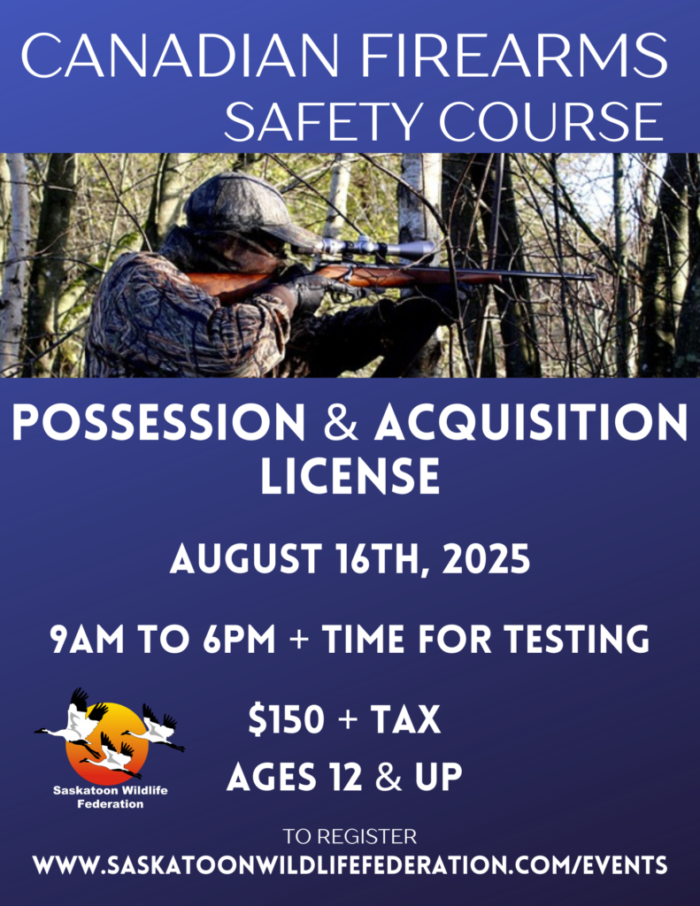 PAL Course - August 16, 2025 - Saskatoon Wildlife Federation